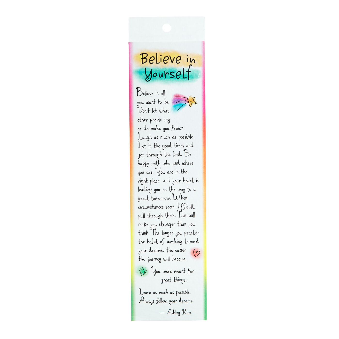 Buy Blue Mountain Arts Bookmark - Believe In Yourself for GBP 1.99 ... Buy Blue Mountain Arts Bookmark - Believe In Yourself for GBP 1.99 ...