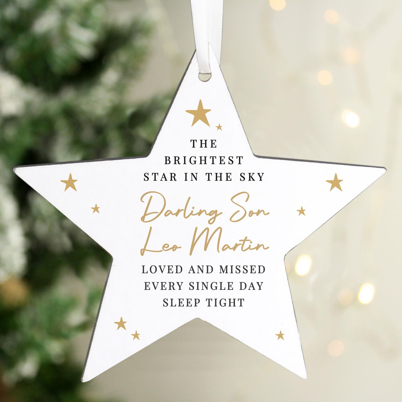 Buy Personalised Christmas Memorial Star Ornament for GBP 9.99 | Card ...
