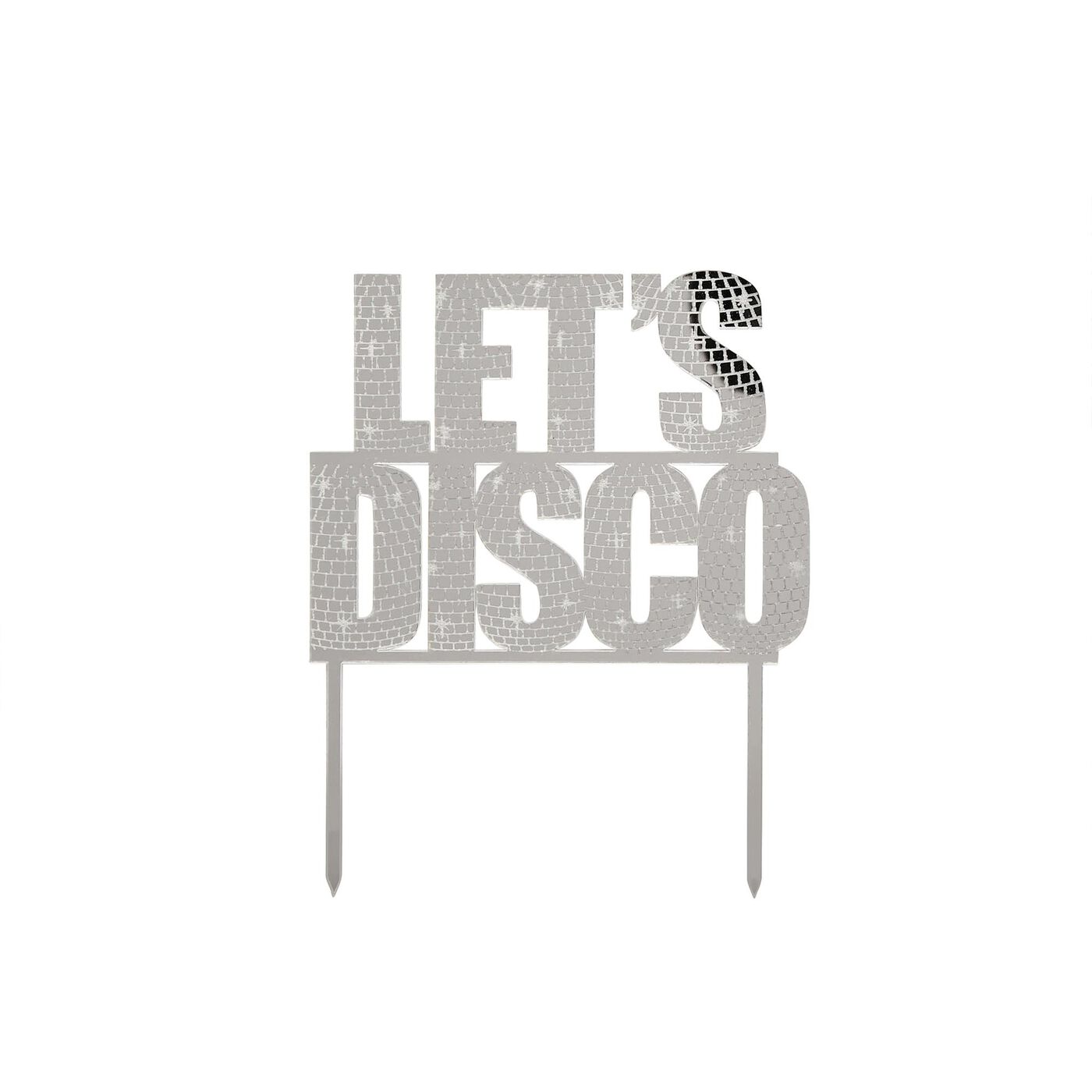 Buy Silver Let's Disco Acrylic Cake Topper for GBP 6.99 | Card Factory UK