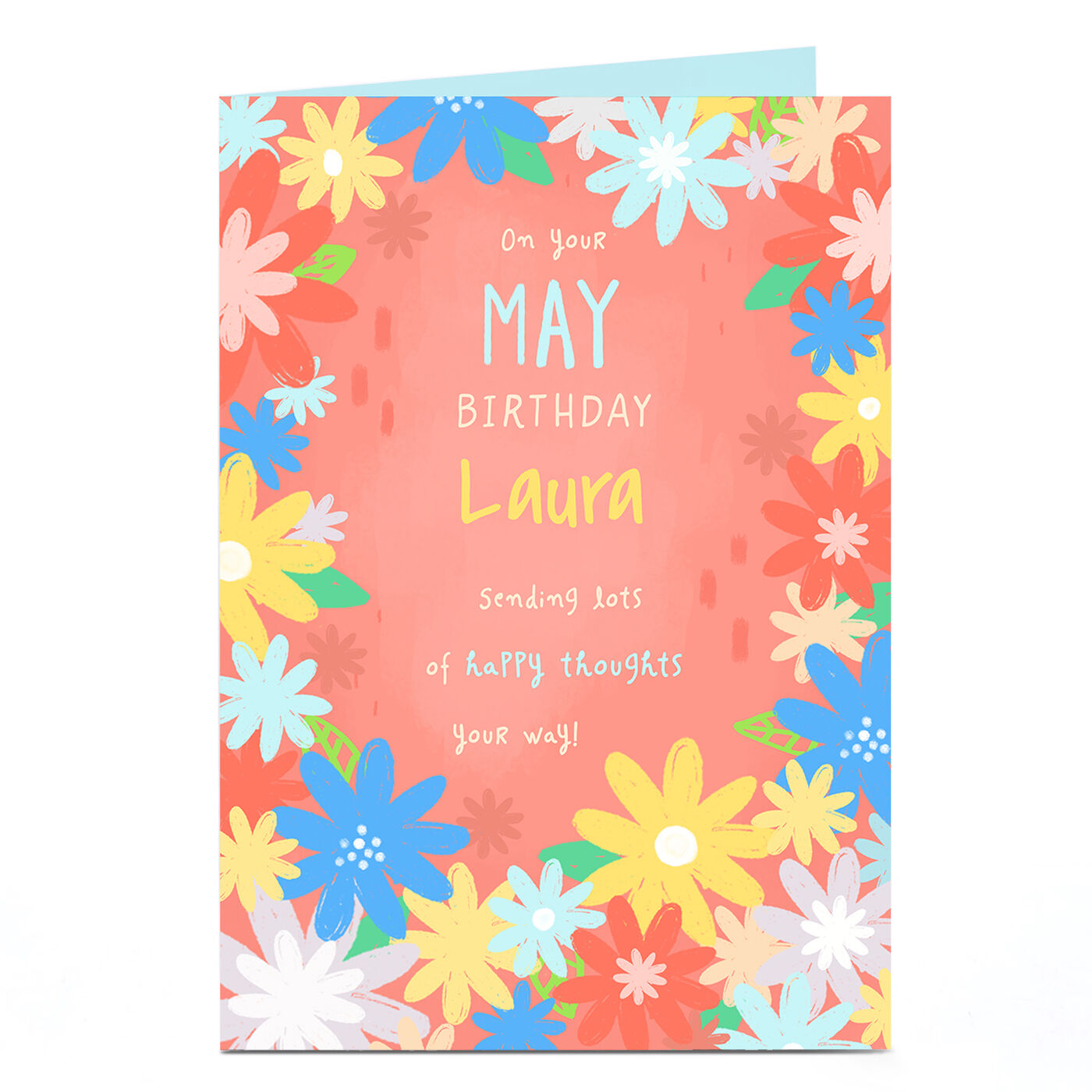 Buy Personalised Birthday Card - May Birthday Happy Thoughts for GBP 2. ...