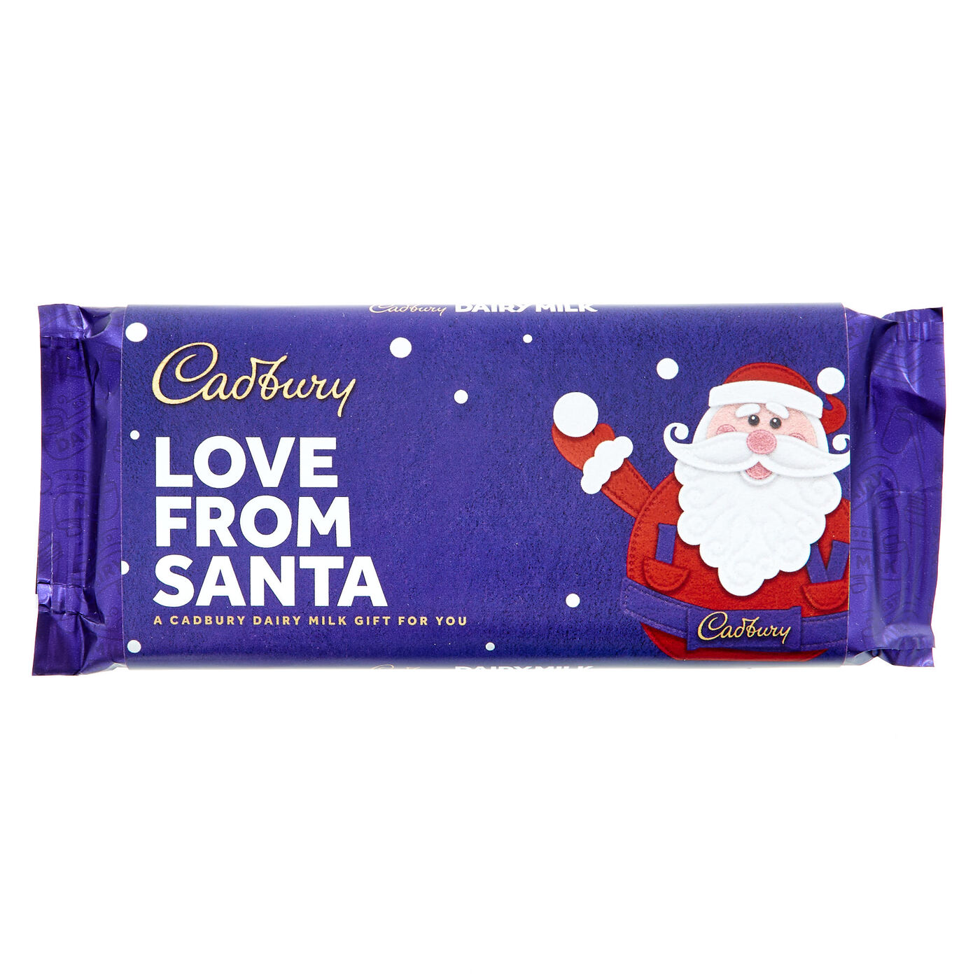 Buy 110g Cadbury Dairy Milk Chocolate Bar Love From Santa for GBP 2.50 | Card Factory UK