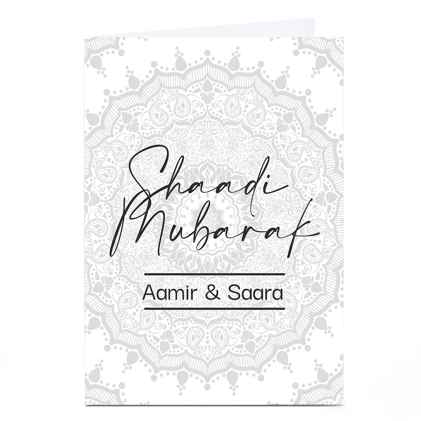 Buy Personalised Roshah Designs Wedding Card - Shaadi Mubarak for GBP 2 ...
