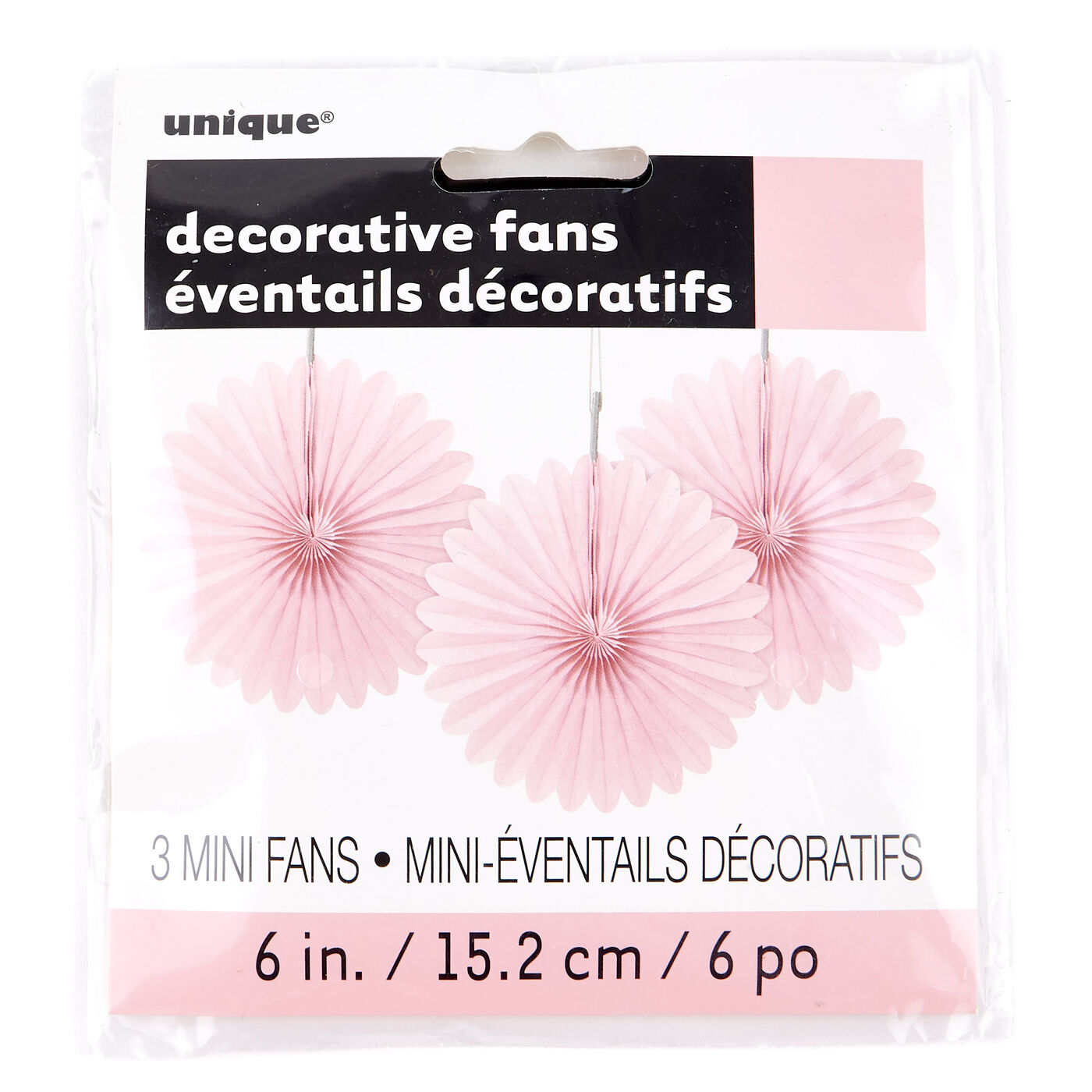 Buy Mini Decorative Tissue Paper Fans - Light Pink (Pack of 3) for GBP ...