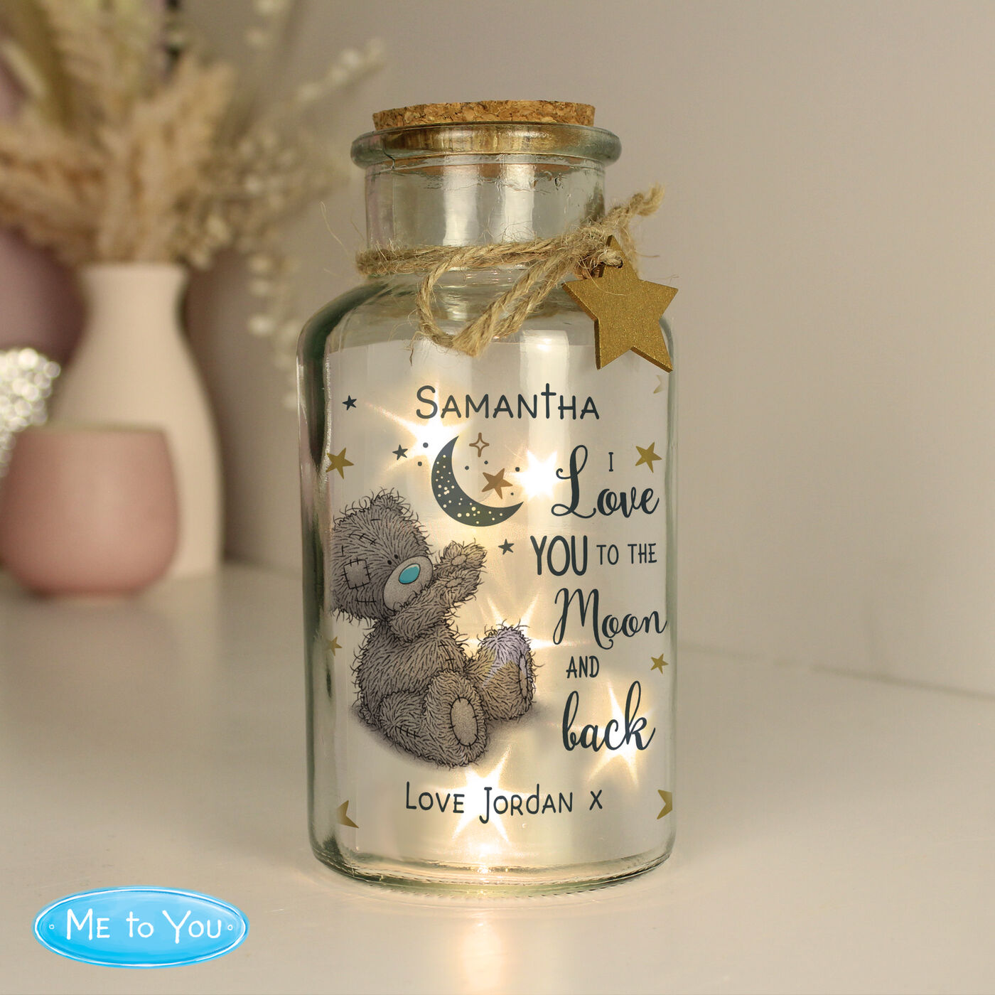 Buy Personalised Me to You Moon & Back LED Light Up Jar for GBP 19.99 ...