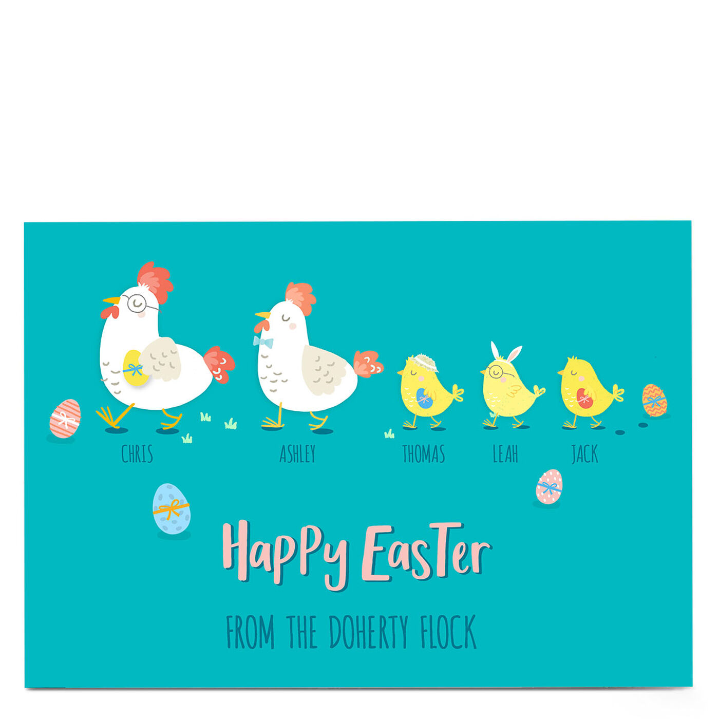 Buy Personalised Easter Card - Family Of 5 for GBP 2.99 | Card Factory UK