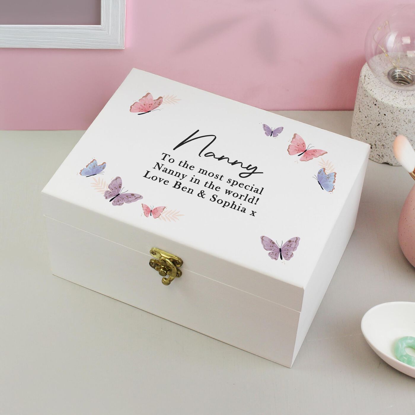 Buy Personalised Butterfly Wooden Keepsake Box for GBP 24.99 | Card ...