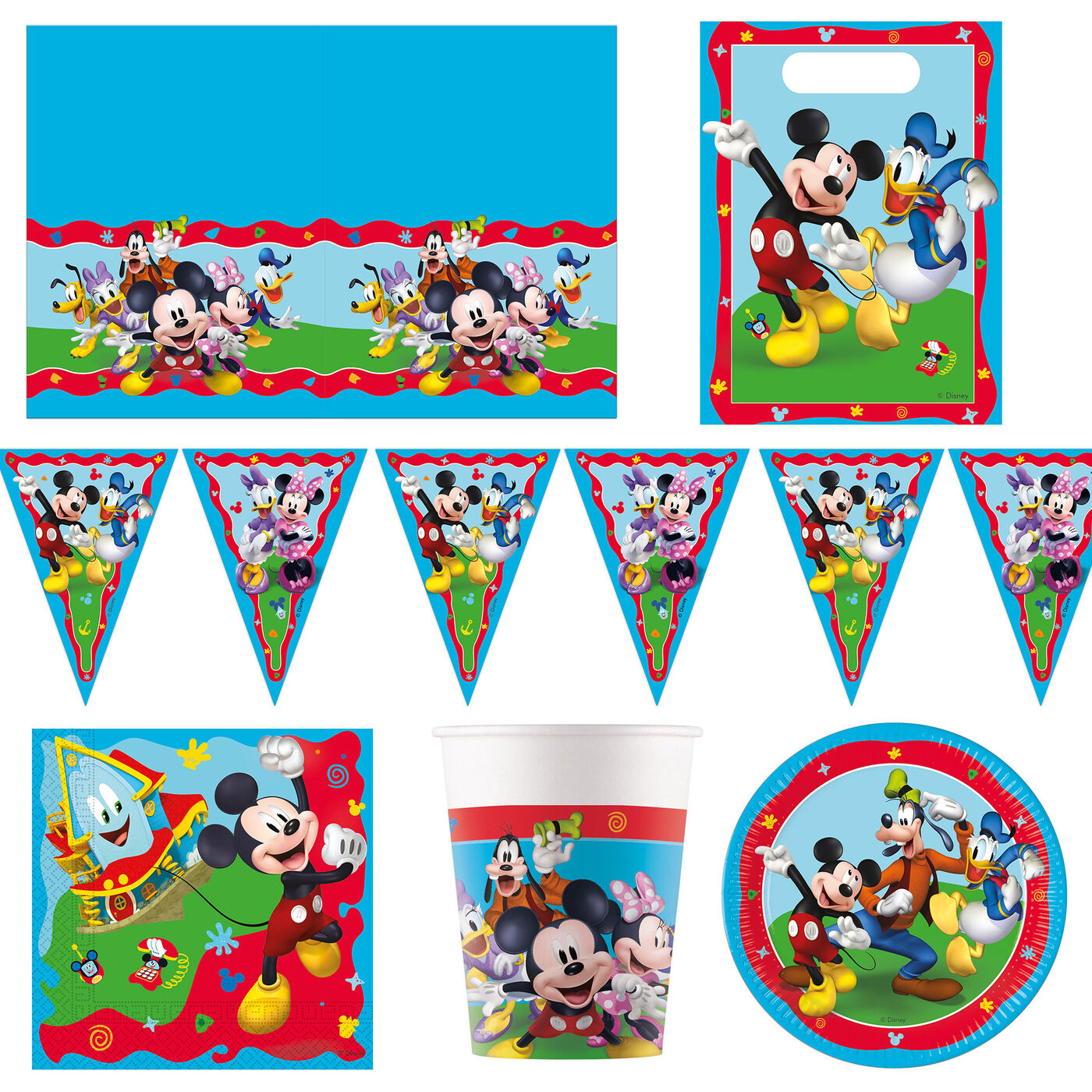 Buy Mickey Rock The House Party Tableware & Decorations Bundle - 16 ...