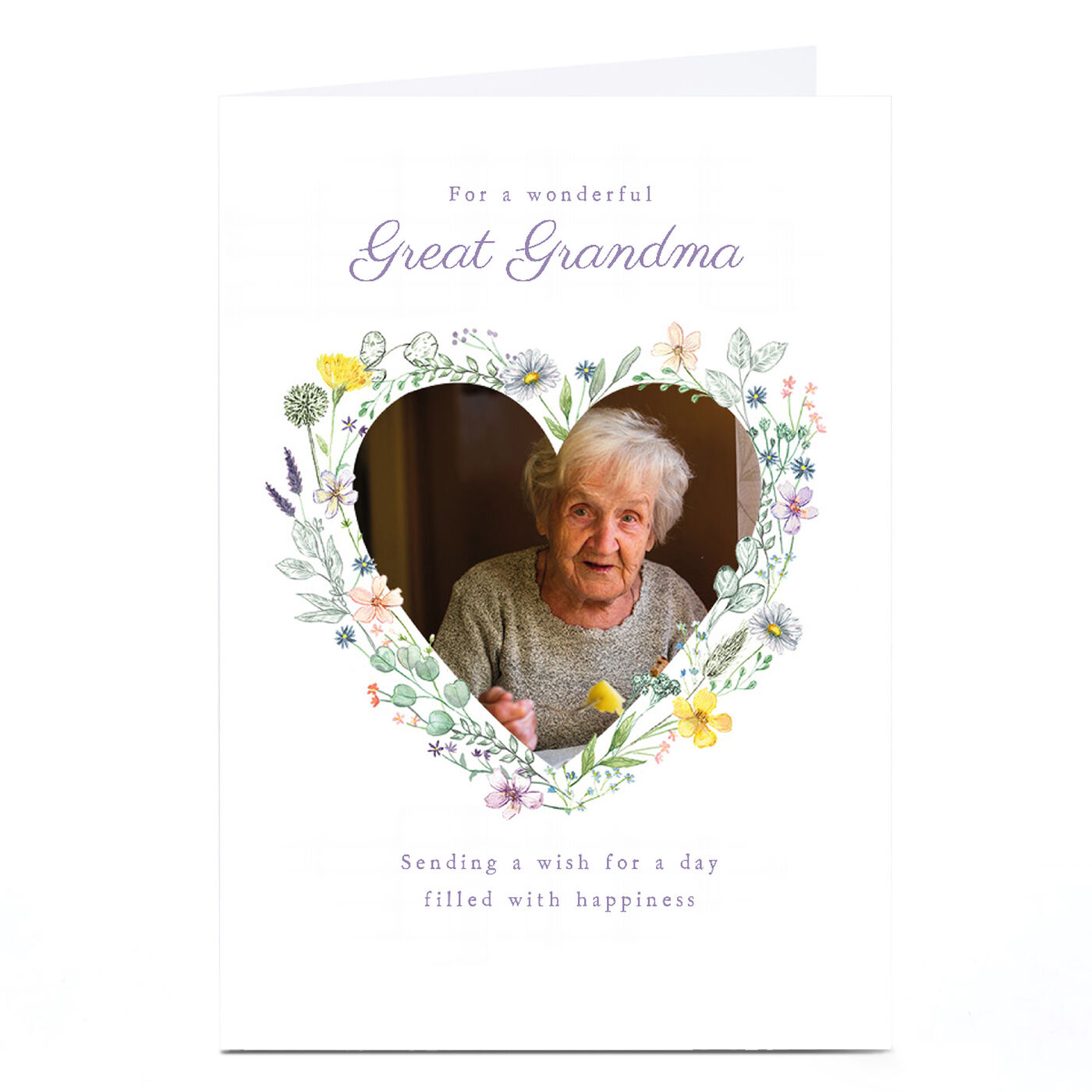 Buy Photo Upload Card - A Day Filled With Happiness, Great Grandma for ...