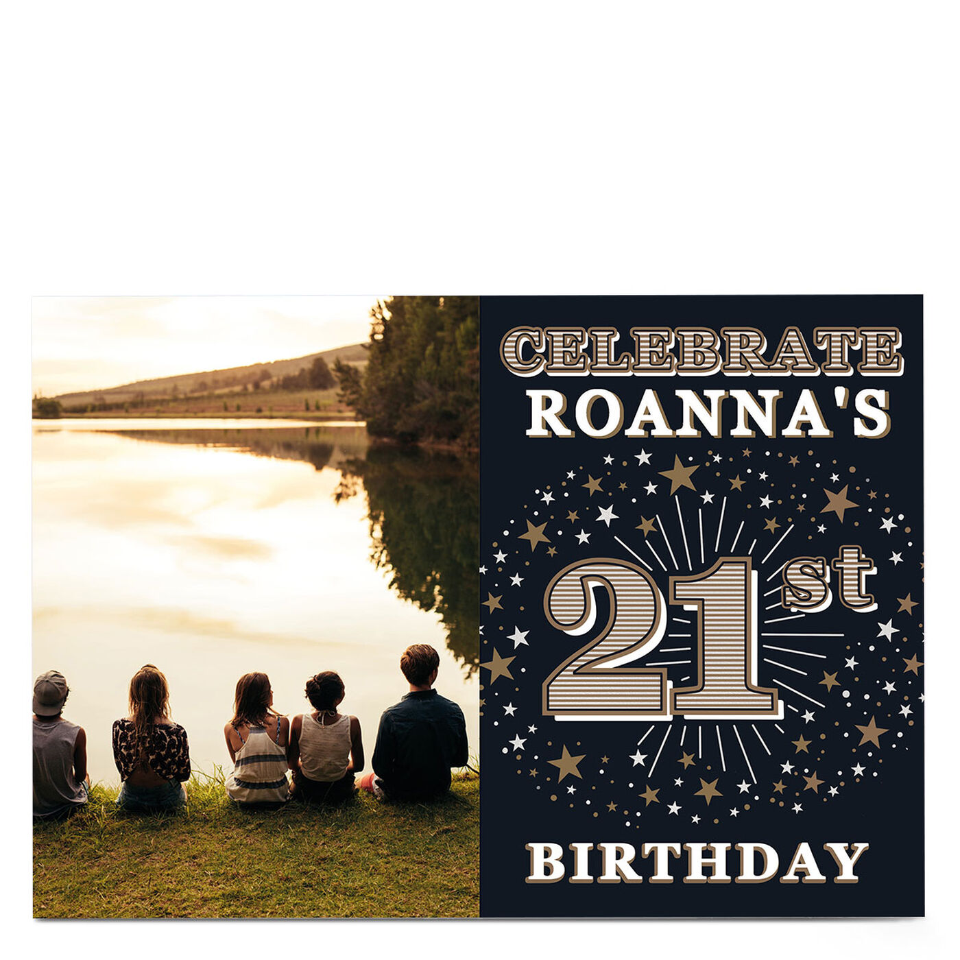Buy Photo 21st Birthday Invitation - Gold Stars for GBP 1.79 | Card ...
