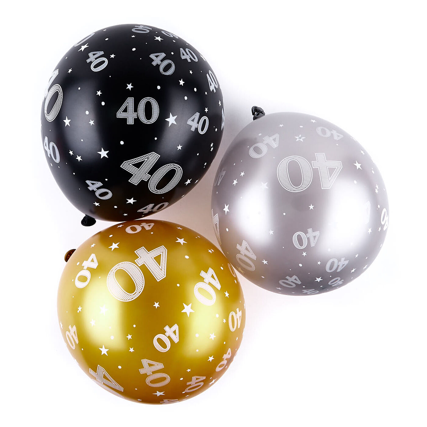 Buy Gold 40th Birthday Helium Latex Balloons - Pack Of 6 for GBP 1.49 ...