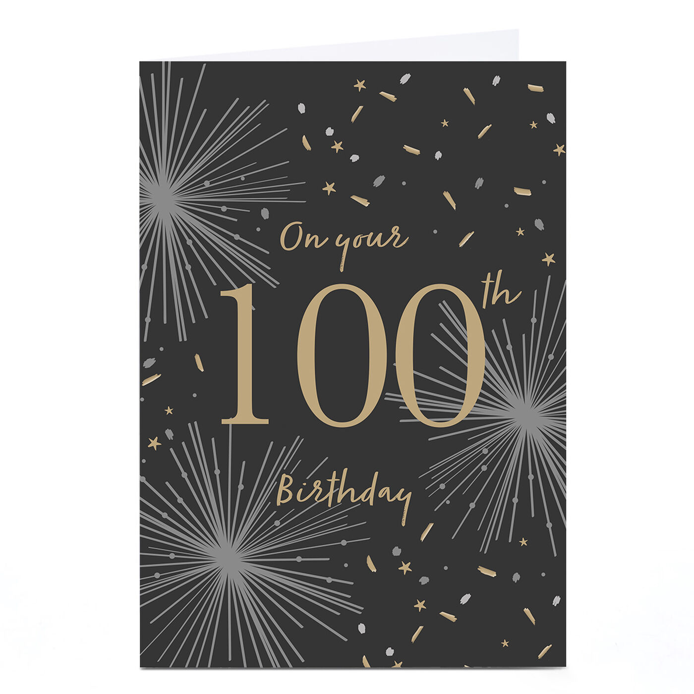 Buy Personalised 100th Birthday Card - On Your 100th Fireworks for GBP ...