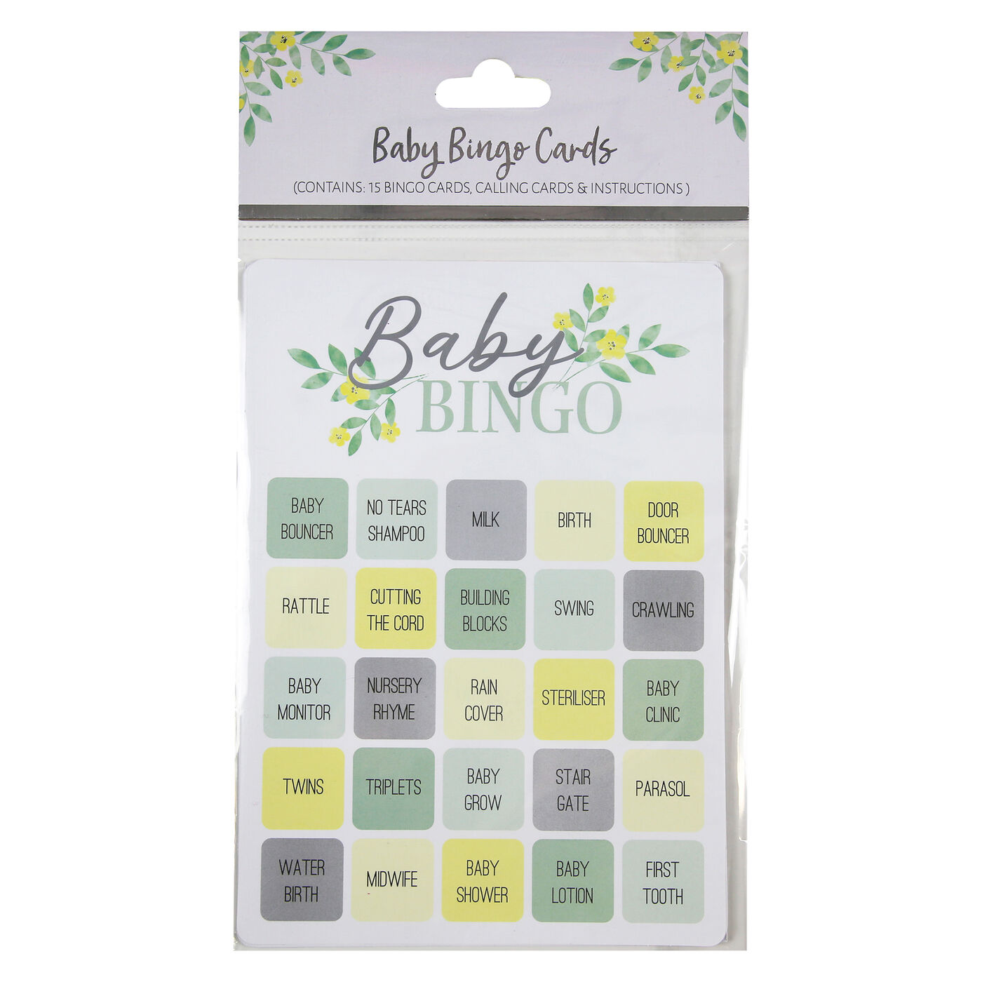Bingo Baby Baby Shower Bingo Printable Gender Neutral Baby Shower