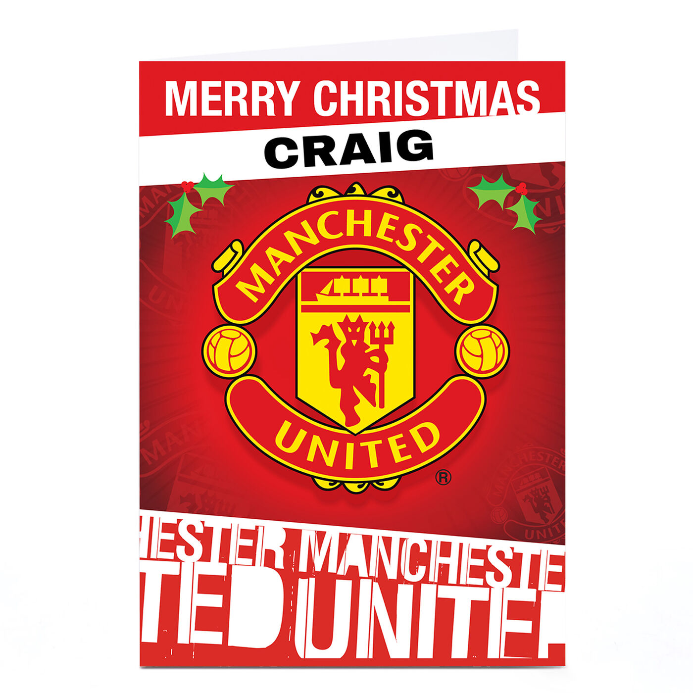 Buy Personalised Manchester United Christmas Card for GBP 2.99 | Card ...