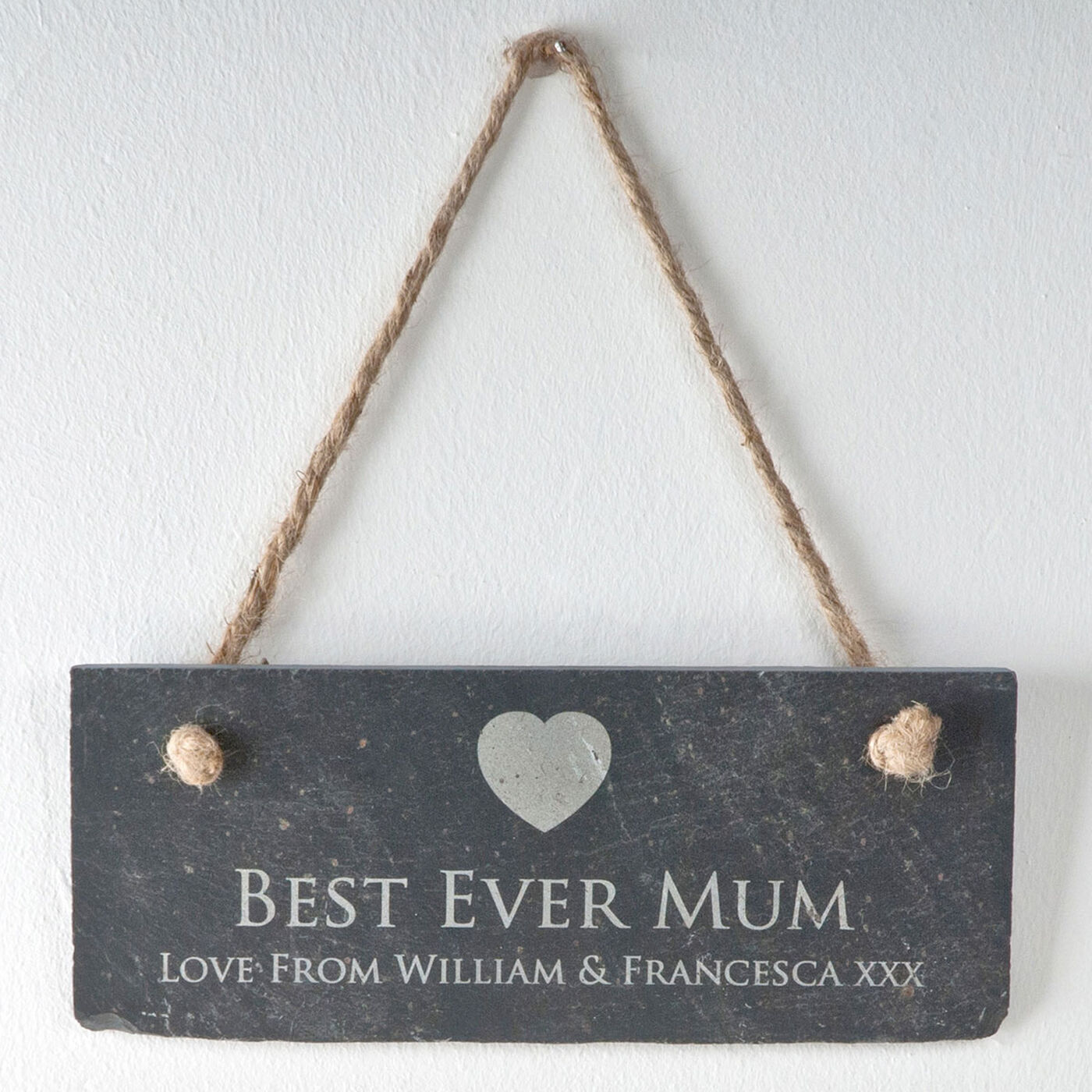 Buy Personalised Engraved Hanging Slate Sign - Best Mum Ever for GBP 14 ...