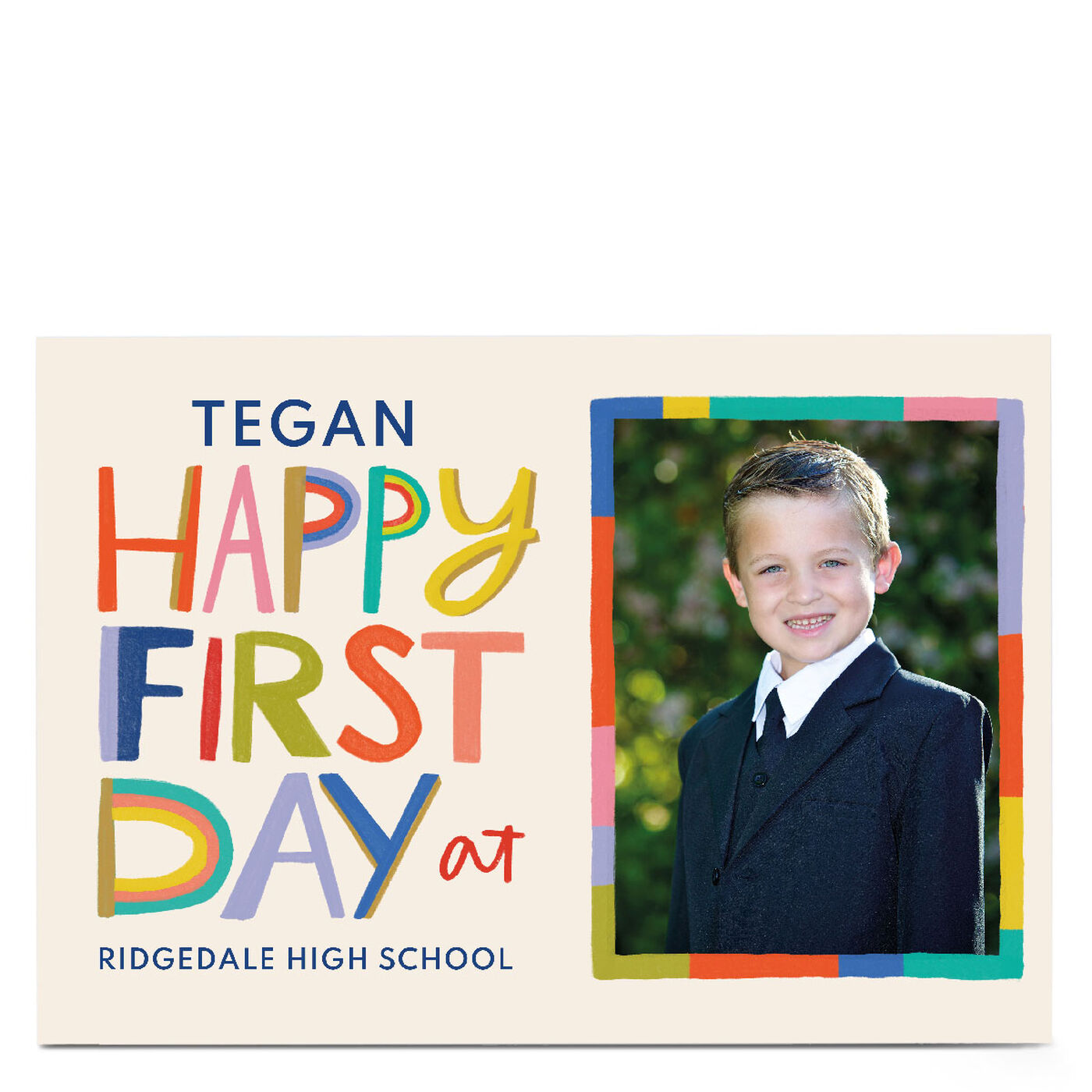 Buy Personalised First Day of School Card - Happy First Day for GBP 2. ...