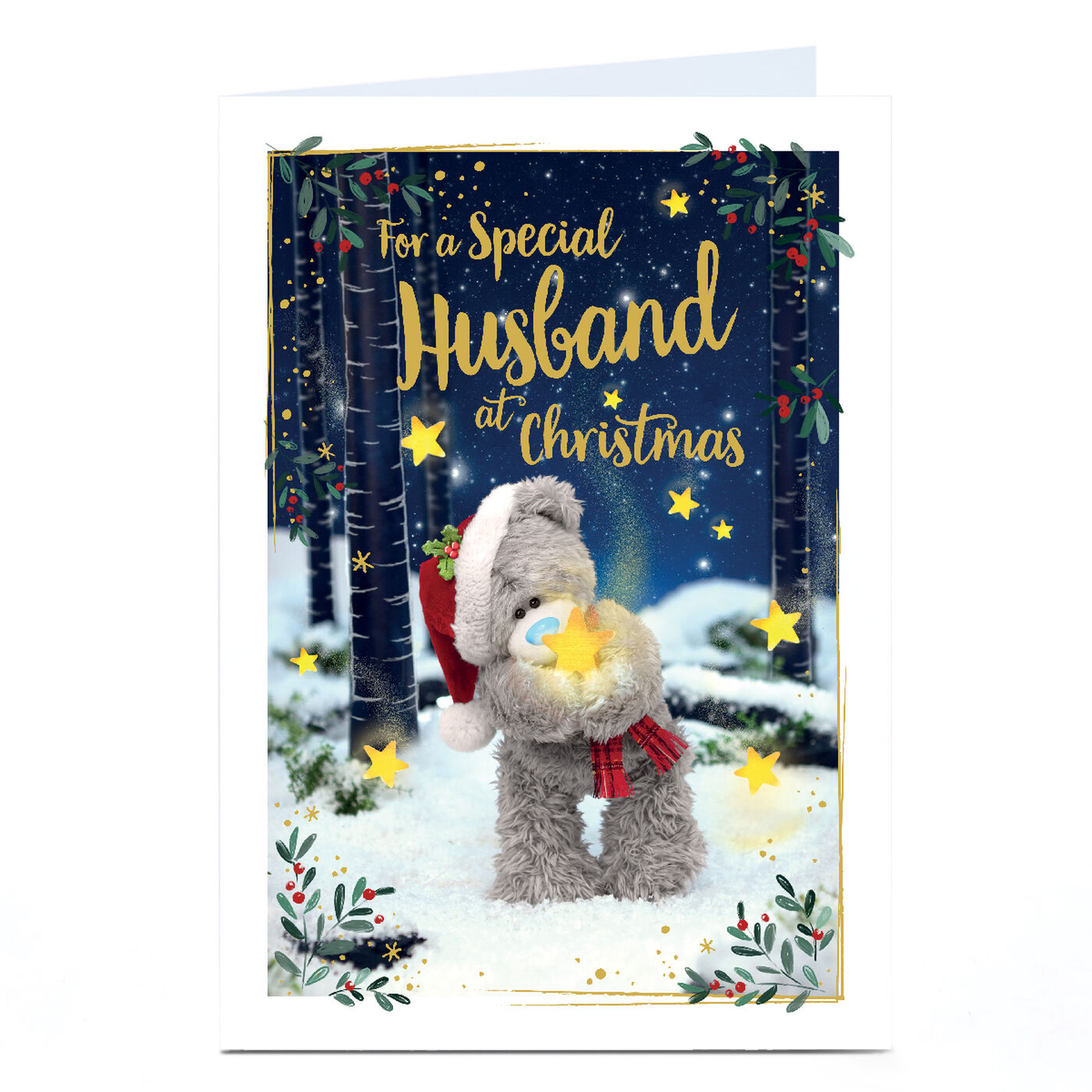 Buy Personalised Tatty Teddy Christmas Card - Bear With Star, Husband ...