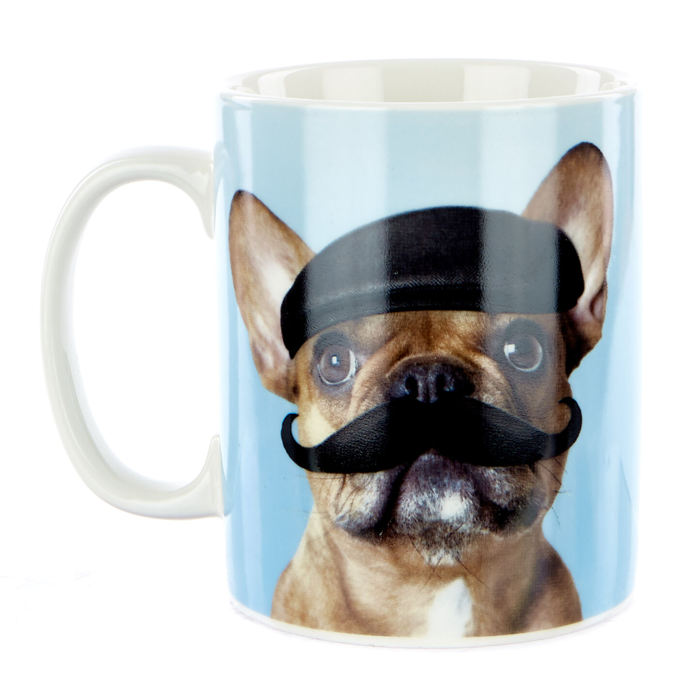 Buy Large Mustached French Bulldog Mug for GBP 3.99 | Card Factory UK