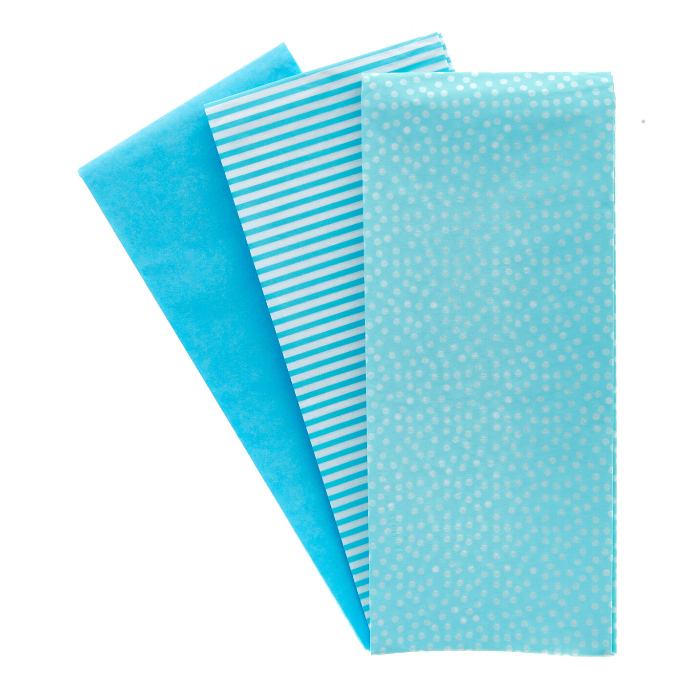 blue patterned tissue paper