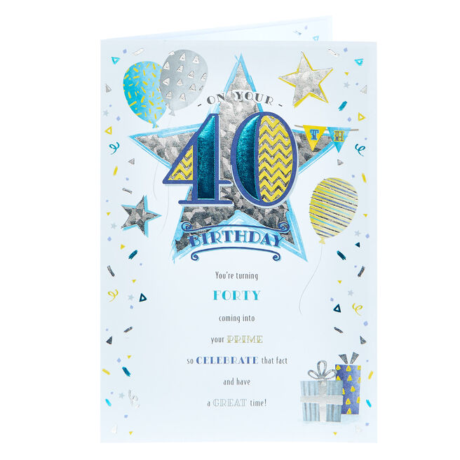 Find amazing products in 40th Birthday' today | Card Factory UK