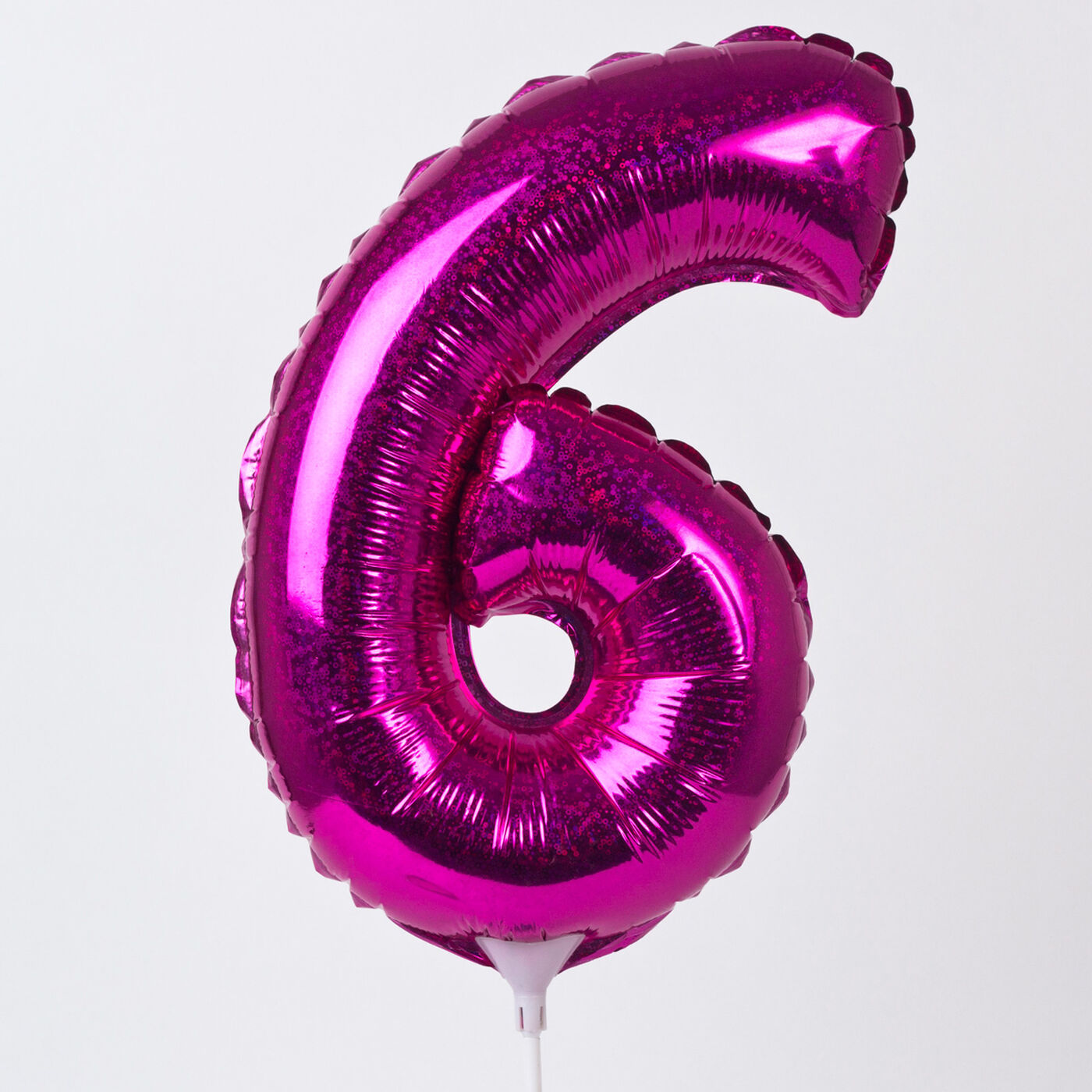 Buy Holographic Pink Number 6 Balloon On A Stick for GBP 1.49 | Card ...