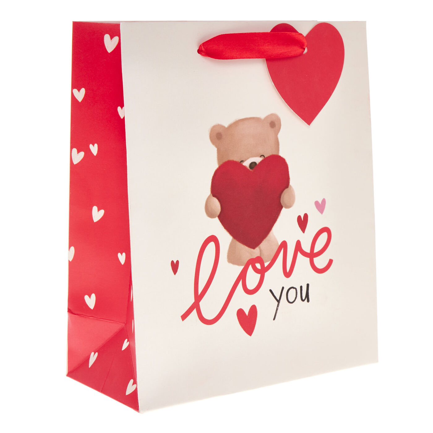 Buy Love You Hugs Bear Medium Portrait Valentine's Day Gift Bag for GBP ...
