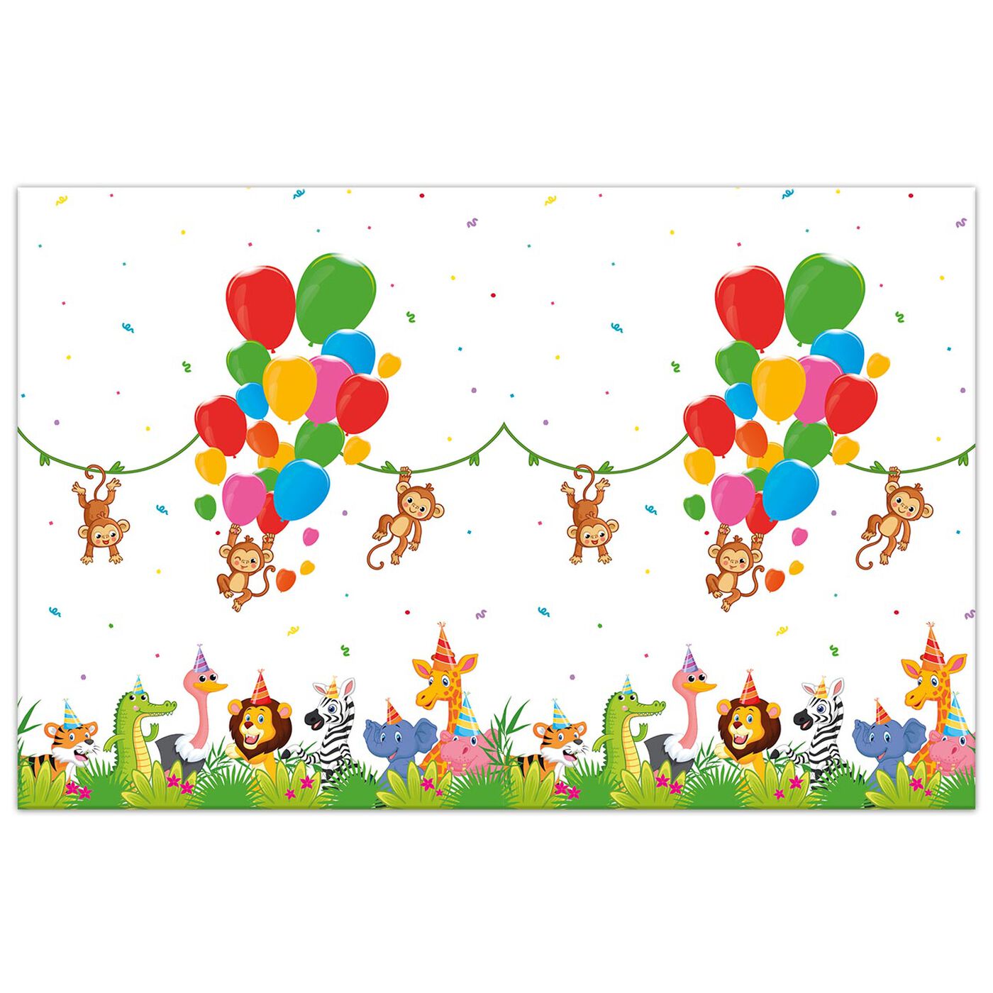 Buy Jungle Balloons Party Tableware And Decorations Bundle 16 Guests