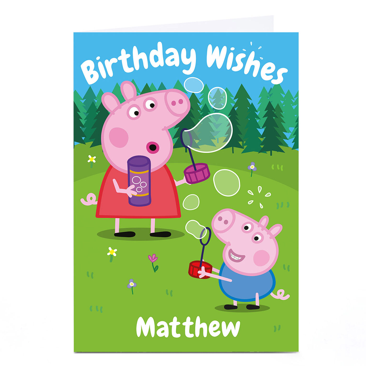 Buy Personalised Peppa Pig Birthday Card - Bubbles for GBP 2.99 | Card ...