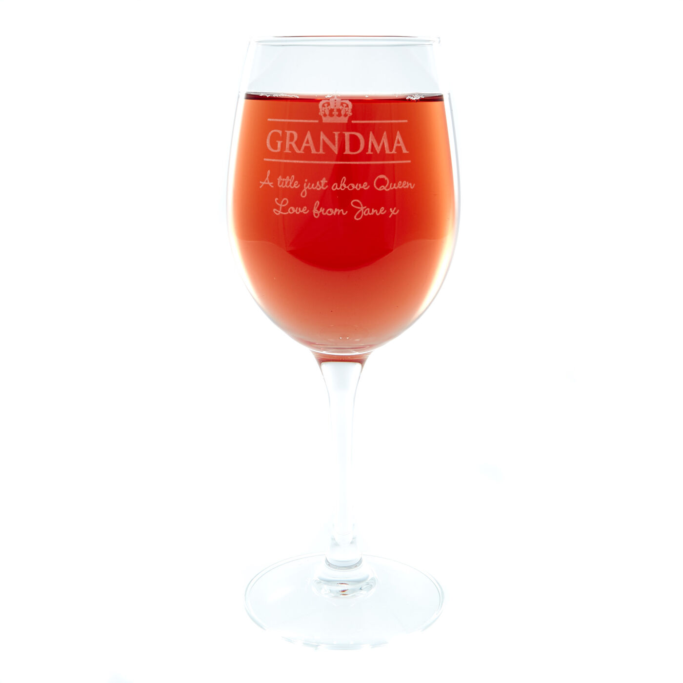 Buy Personalised Wine Glass - Grandma Crown for GBP 9.99 | Card Factory UK