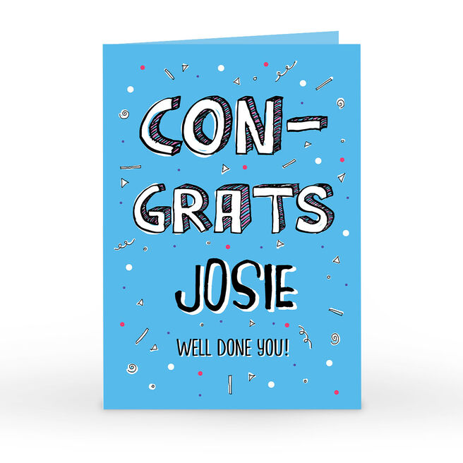 Congratulations Cards, Personalised Well Done Cards for 99p Online UK ...