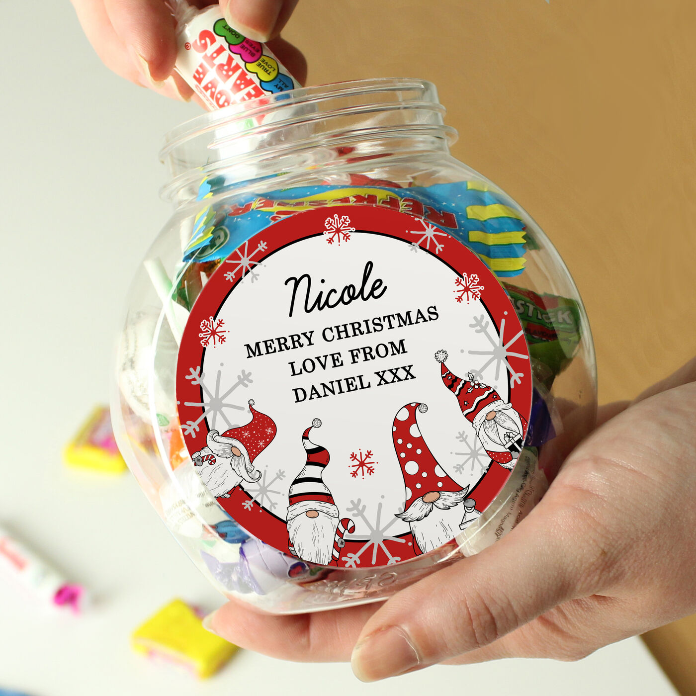 Buy Personalised Gonks Christmas Sweets Jar for GBP 9.99 | Card Factory UK