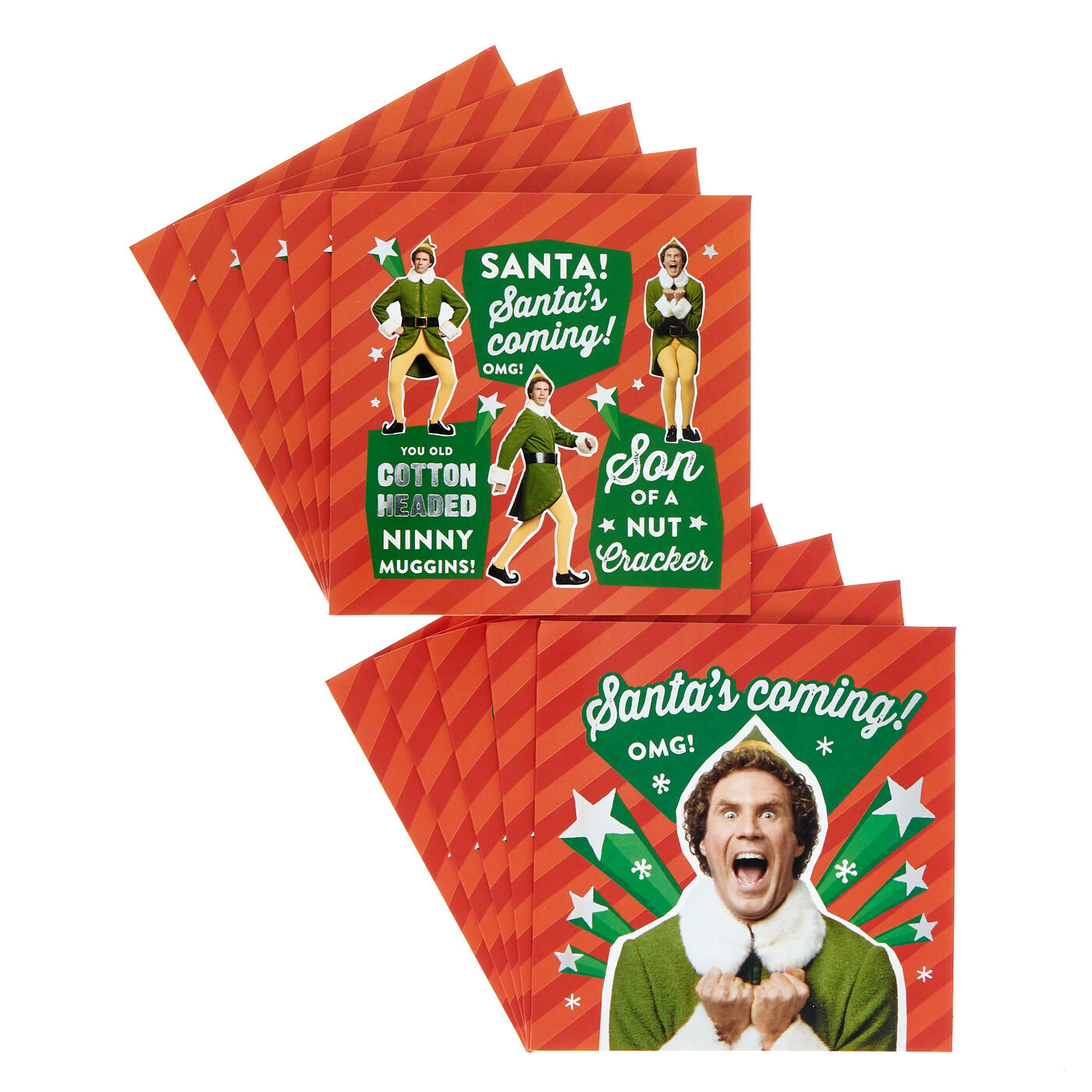 Buy 12 Christmas Cards - Elf (2 Designs) for GBP 2.99 | Card Factory UK