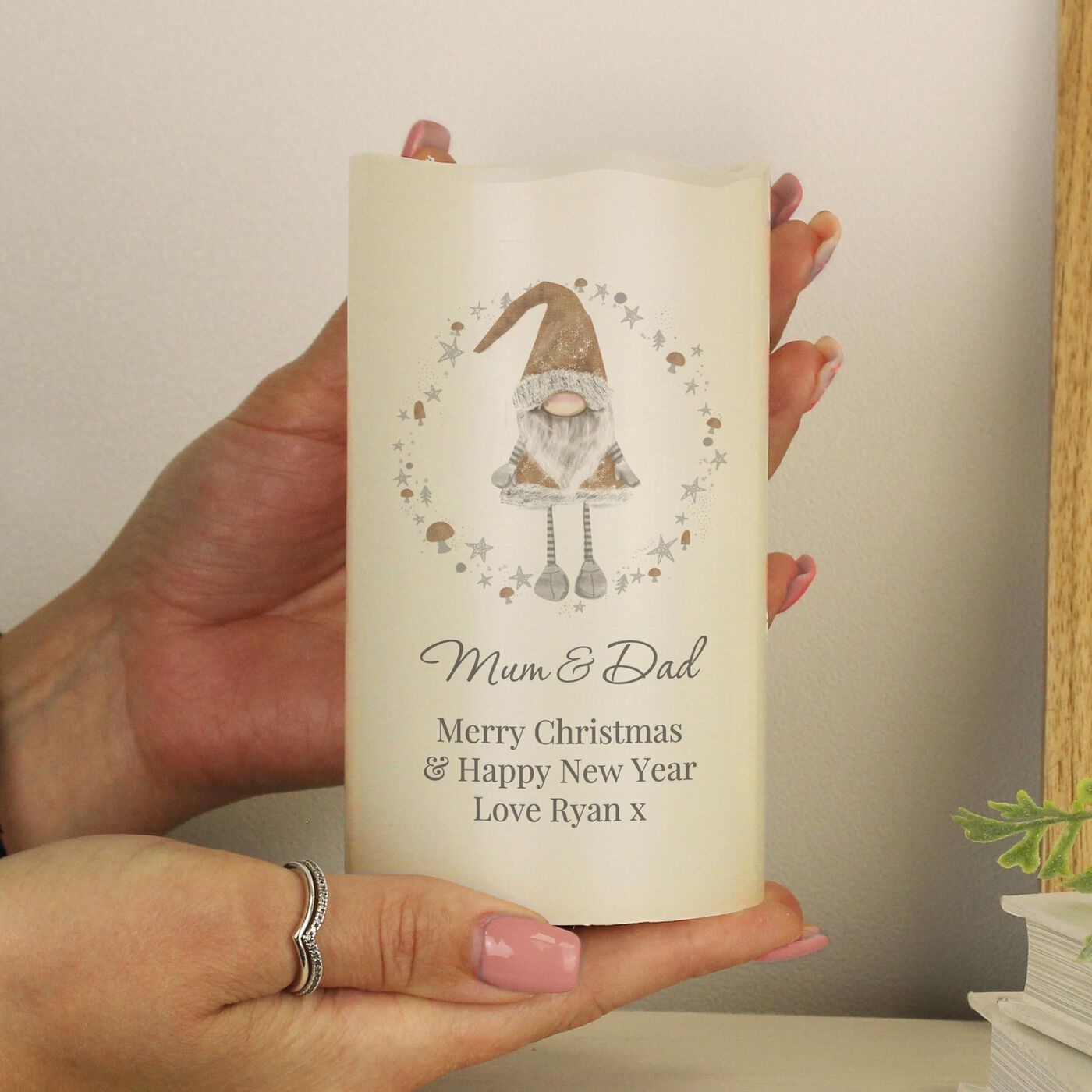 Buy Personalised Christmas Gonk LED Candle for GBP 14.99 | Card Factory UK