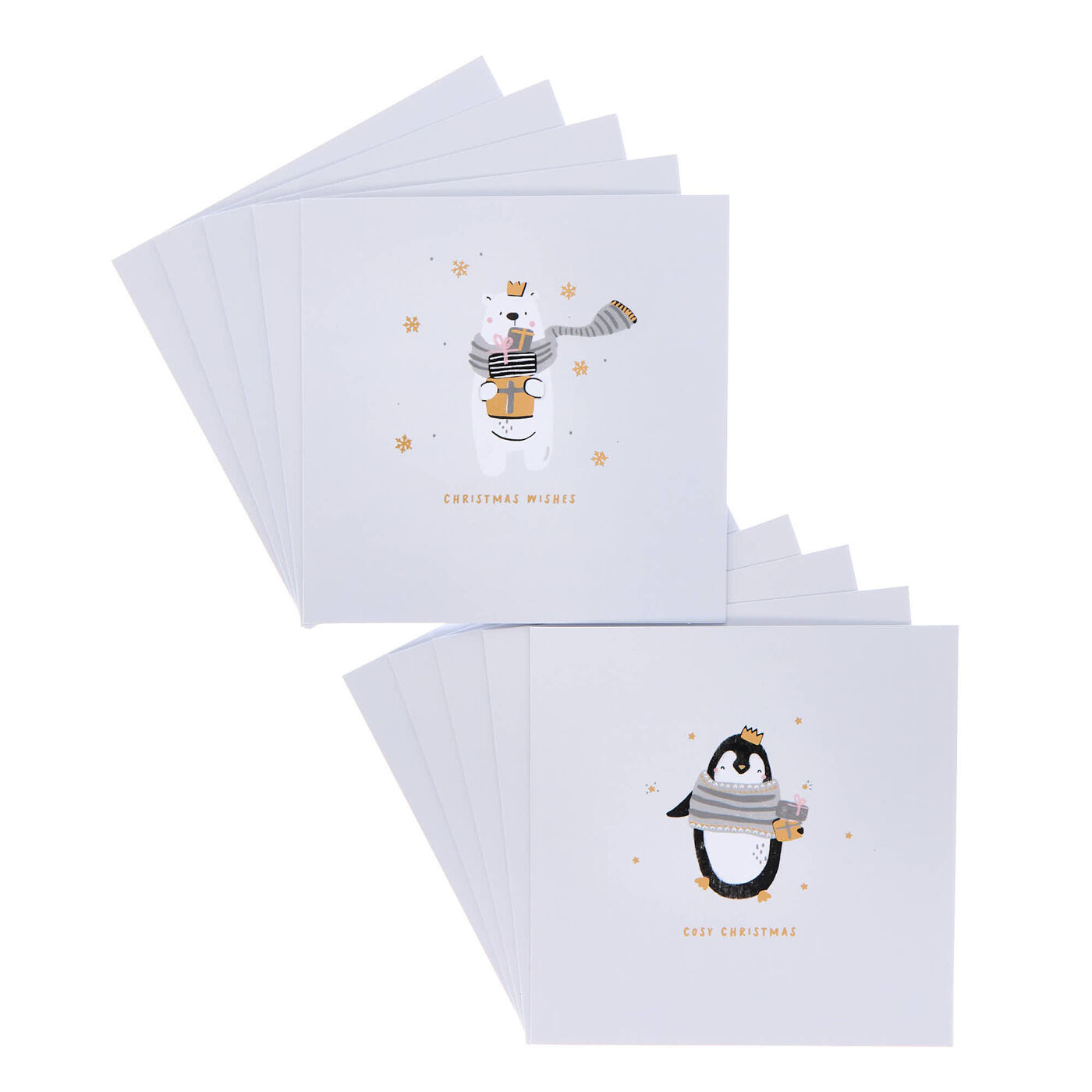 Buy 18 Charity Christmas Cards - Penguin & Polar Bear (2 Designs) for ...