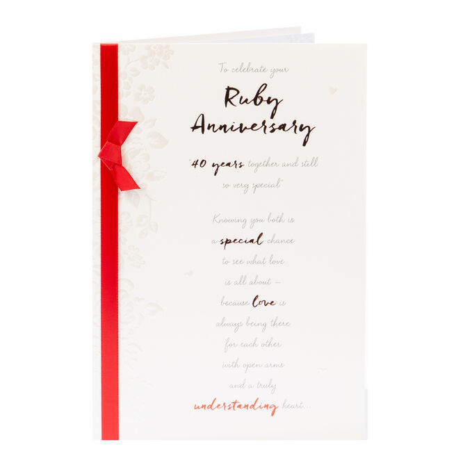 40th Anniversary Cards – Ruby Anniversary Cards & Invitations | Card ...