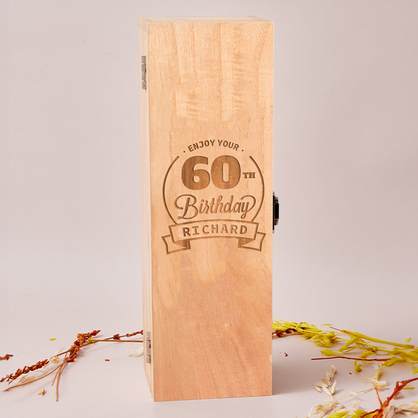 Buy Engraved Wooden Box With Luxury Prosecco - Enjoy Your 60th Birthday ...