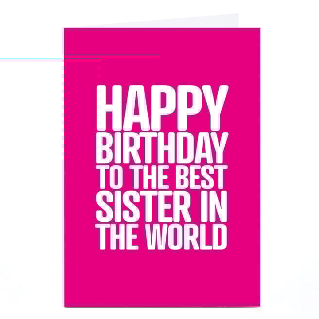 Birthday Cards For Sister Personalised Funny Sister Birthday Cards Uk