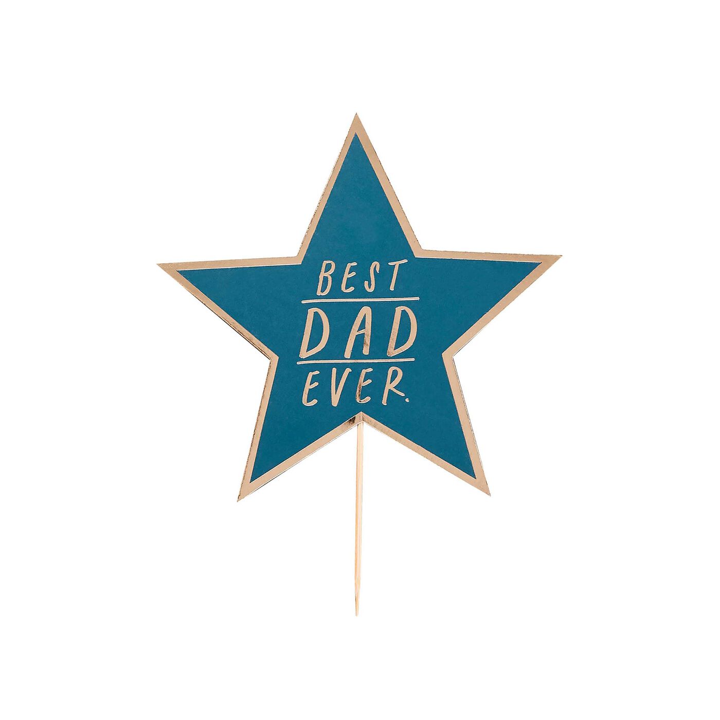 Buy Navy Best Dad Ever Star Card Cake Topper for GBP 2.99 | Card Factory UK