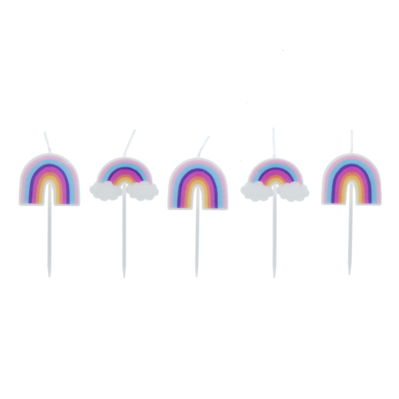 Buy Rainbow Pick Cake Candles - Pack of 5 for GBP 1.99 | Card Factory UK