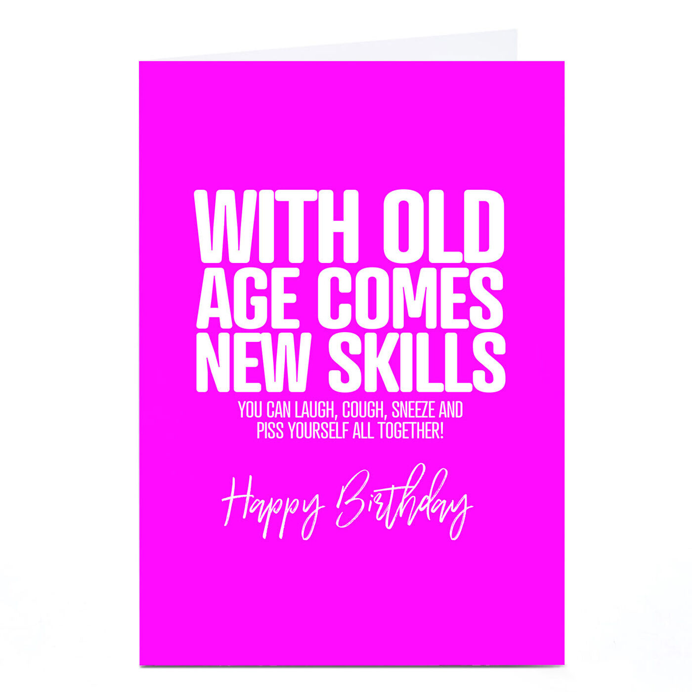 Buy Personalised Punk Birthday Card - Old Age New Skills for GBP 2.49 ...