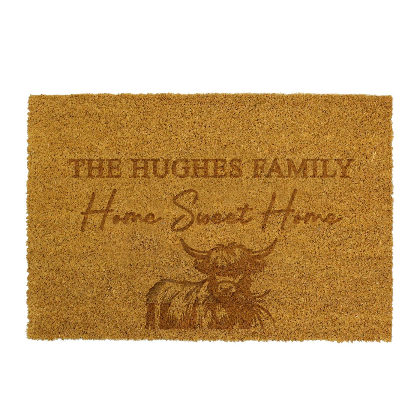 Buy Personalised Highland Cow Doormat for GBP 16.99 | Card Factory UK