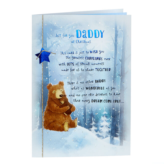 Daddy Christmas Cards, Personalised Merry Xmas Cards for Dad Online ...