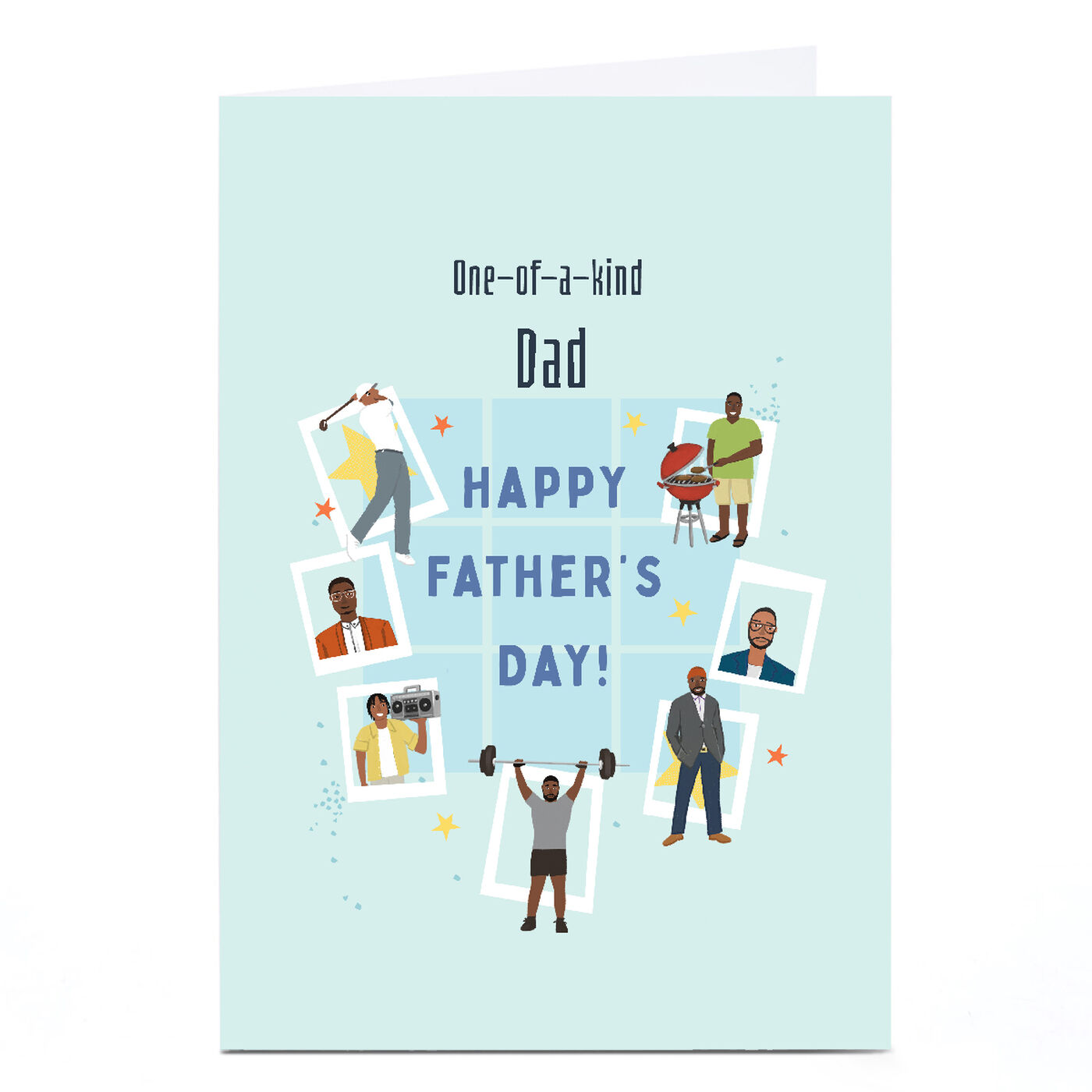 Buy Personalised Fathers Day Card One Of A Kind Dad For Gbp 1 79