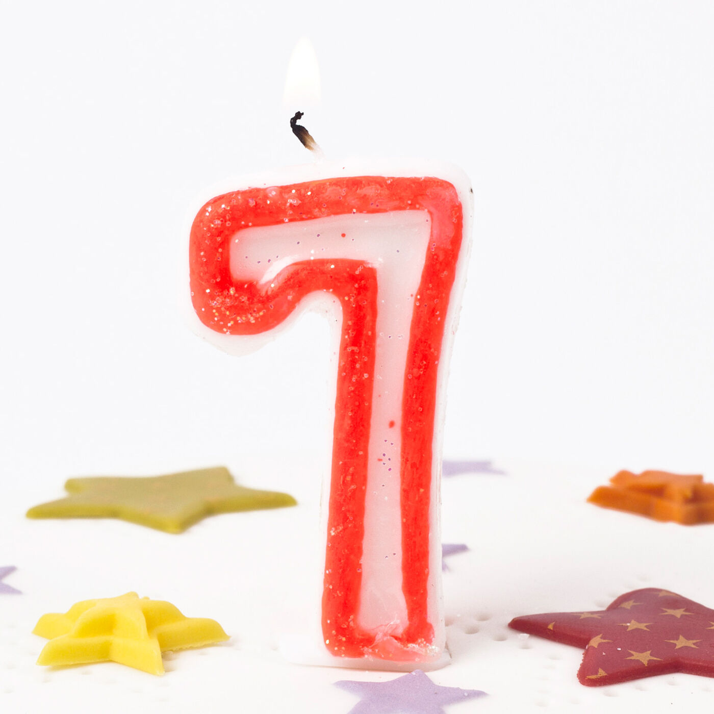 Buy Pink Glittery Number 7 Birthday Candle for GBP 0.59 | Card Factory UK