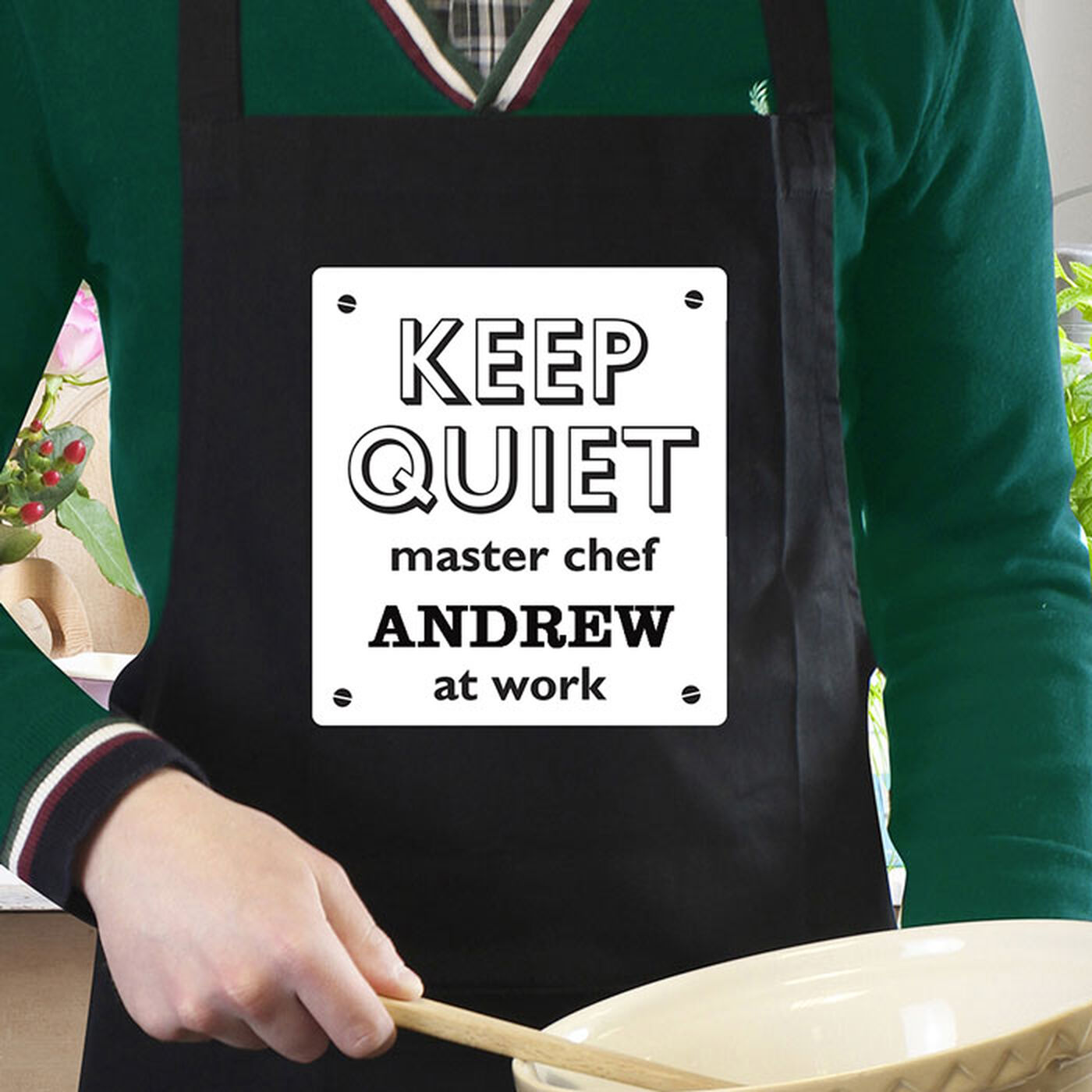 Buy Personalised Black Apron - Master Chef at Work for GBP 19.99 | Card ...