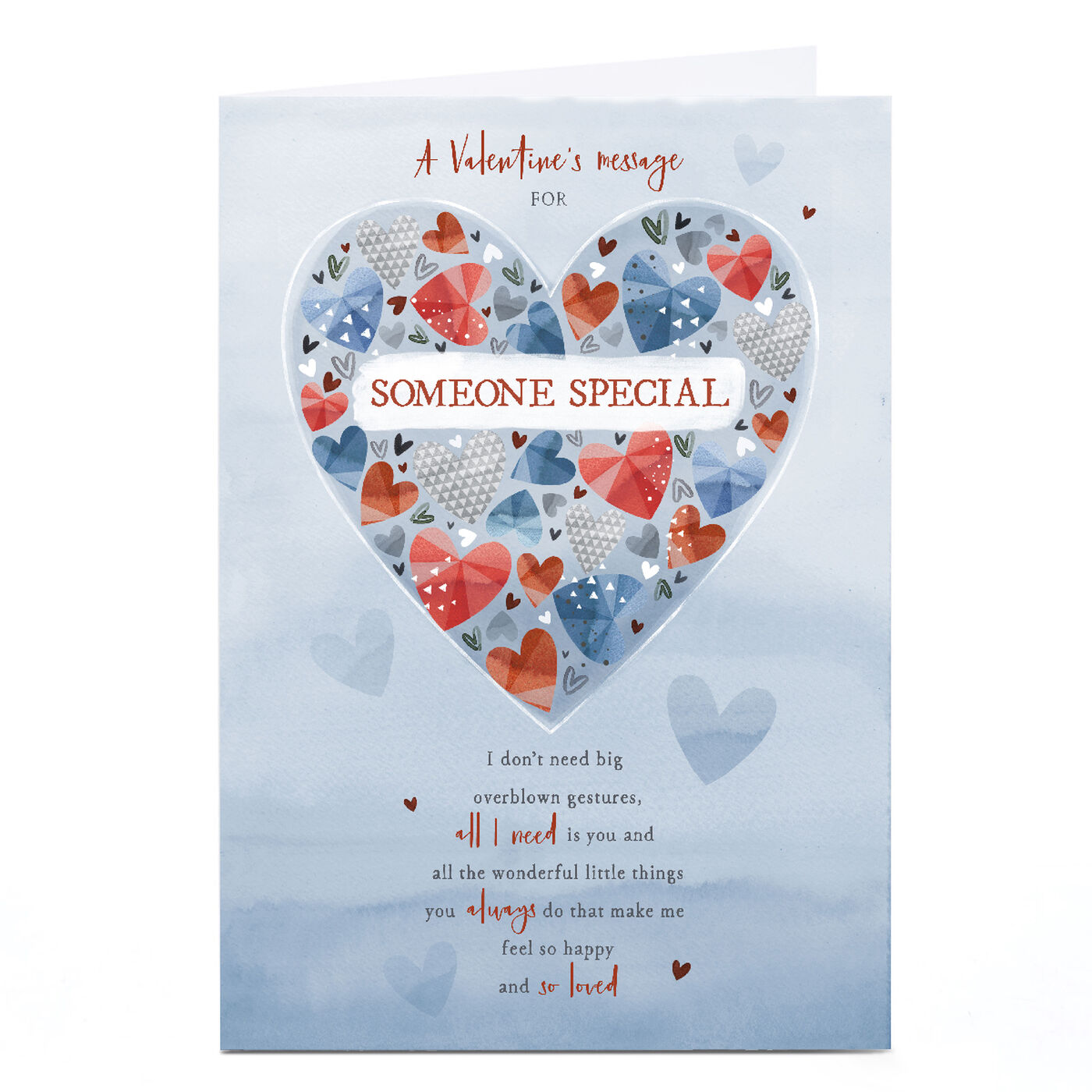 Buy Personalised Valentine's Day Card - Valentine's Message, Someone ...