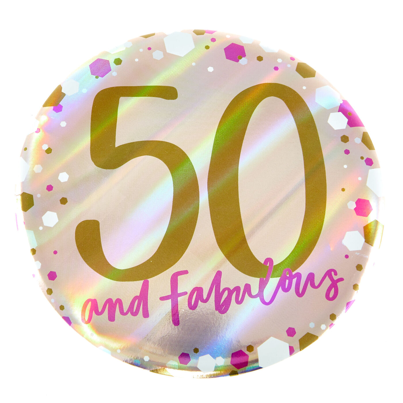 Buy Giant 50th Birthday Badge Pink For GBP 0 99 Card Factory UK Buy Giant 50th Birthday Badge Pink For GBP 0 99 Card Factory UK