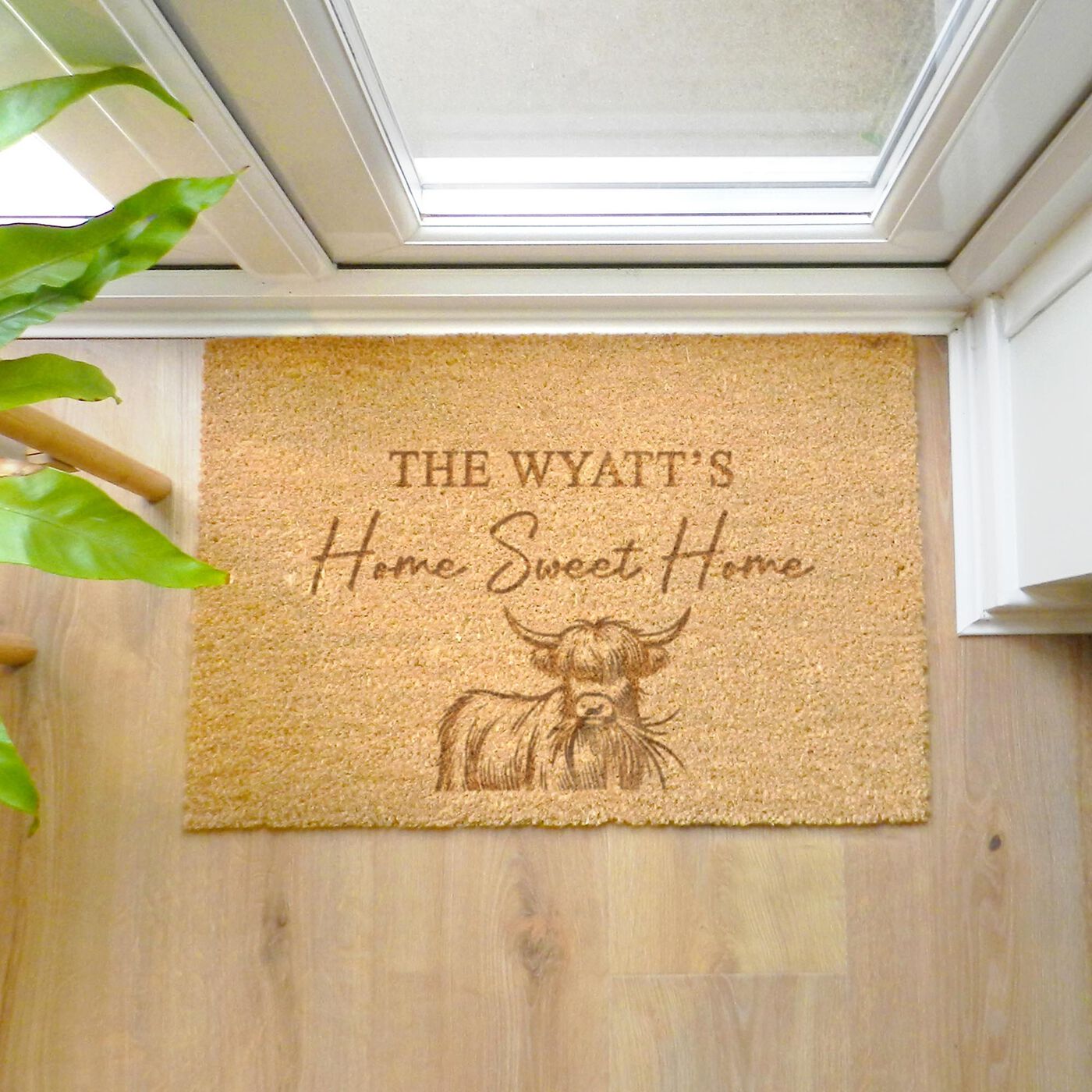 Buy Personalised Highland Cow Doormat for GBP 16.99 | Card Factory UK