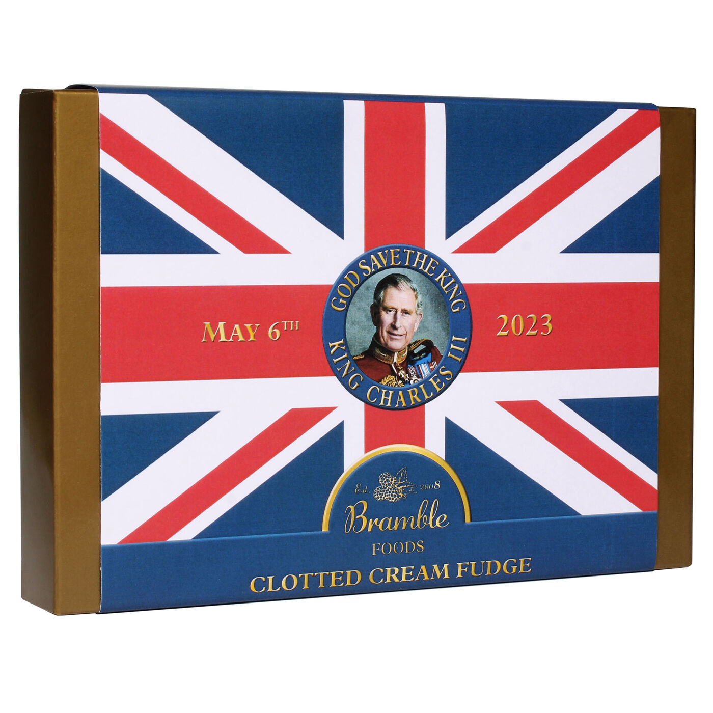 Buy King Charles III Coronation Clotted Cream Fudge Commemorative Box ...