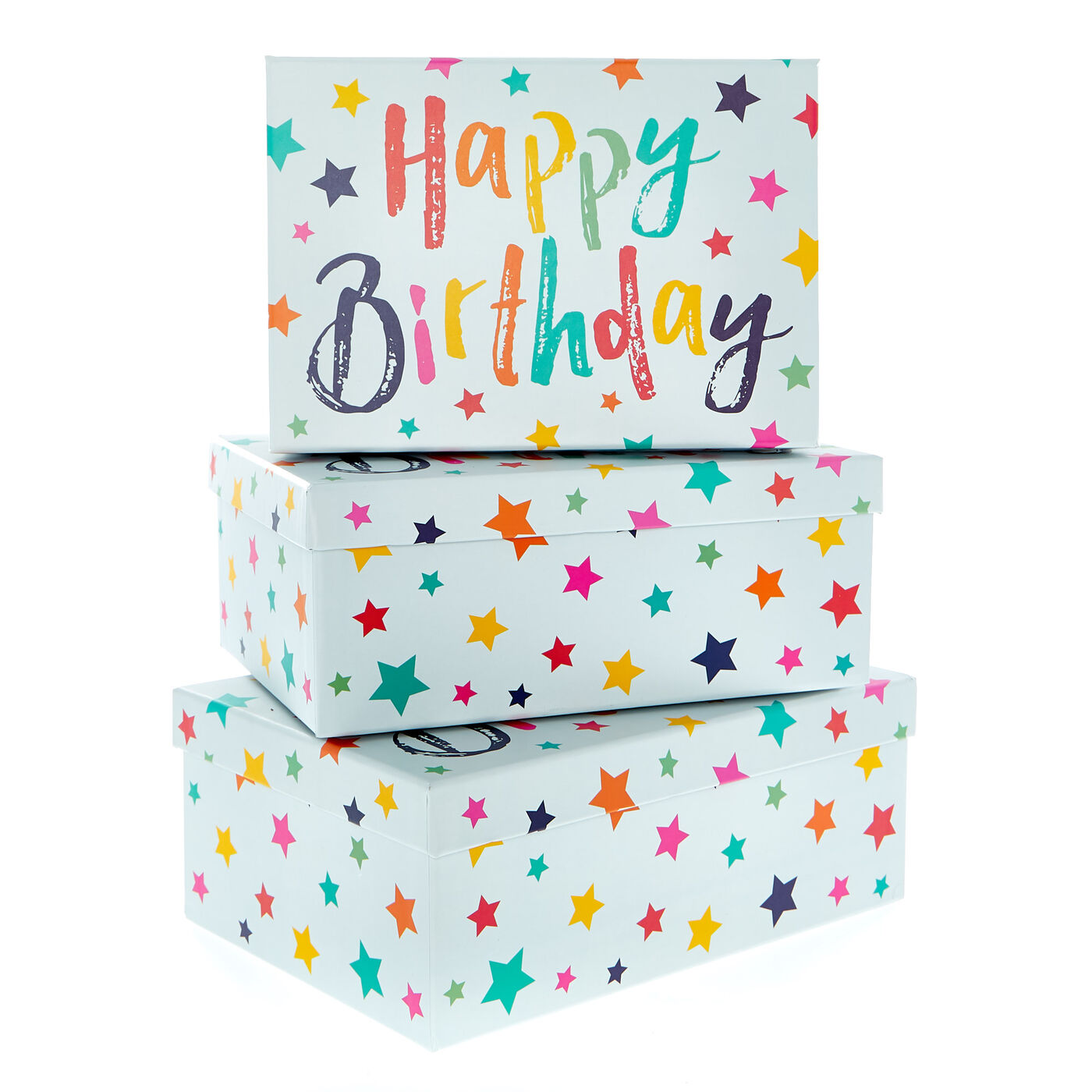 Buy Starry Happy Birthday Gift Boxes - Set Of 3 for GBP 7.97 | Card ...