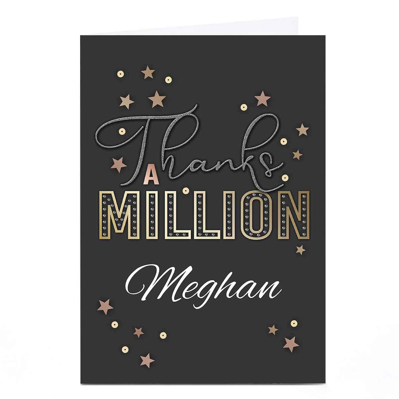 Buy Personalised Rachel Clynick Thank You Card - Thanks a Million for ...